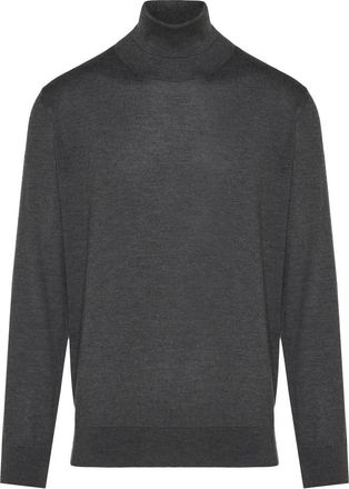 Ermenegildo Zegna Homme, Pulls, Gris, Taille: XL Pull col roulé en cachemire et soie de luxe
