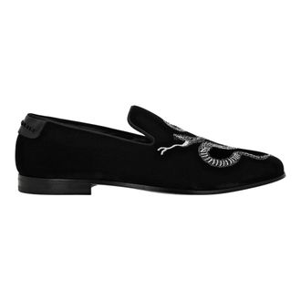 Philipp Plein Homme, Chaussures, Noir, Taille: 40 EU Mocassins Snake