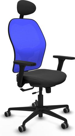 Piqueras y Crespo Ergonomischer gepolsterter Chorquera Stuhl mit 3D-Armen, h&ouml;henverstellbarer Lendenwirbelst&uuml;tze und festem Kopfteil, ausgestattet mit Syncro/Traslack u