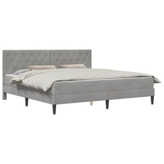 vidaXL Struttura Letto Con Materasso Grigio Chiaro 200 X 200 Cm Vidaxl
