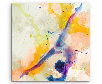Paul Sinus Art Turnen IV 60x60cm Wandbild SPORTBILD Aquarell Art tolle Farben
