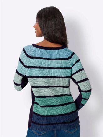 Heine Strickpullover Pullover Langarm Mustermix gestrickt, Feinstrick