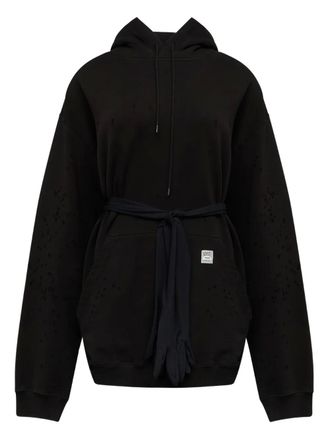 Maison Margiela robe courte &agrave; capuche - Noir