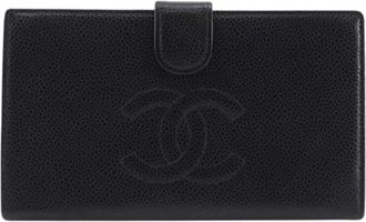 Chanel Portefeuille long (bi-pli) Pre-owned - Femme - Pre-owned - Noir - Taille: ONE Size