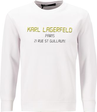Karl Lagerfeld Herren Sweatshirt weiß Logo und Motiv