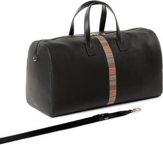 Paul Smith Sac fourre-tout en cuir avec bande Artist Stripe