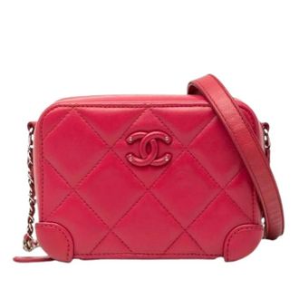 Chanel Pre-owned Sac cam&eacute;ra matelass&eacute; en cuir dagneau - Femme - Pre-owned - Rose - Taille: ONE Size
