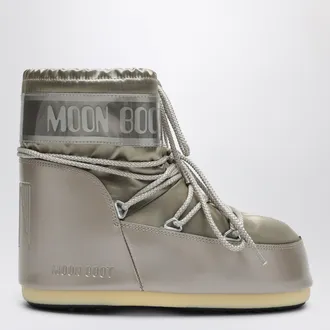 Moon Boot Icon Low Glance Stiefel in Platin