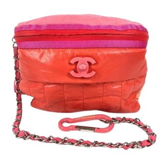 Chanel Pre-owned Nylon Umh&auml;ngetasche - - Pre-owned - Damen - Rosa - ONE SIZE