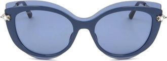 Jimmy Choo London Femme, Accessoires, Bleu, Taille: ONE Size Clea Cat Eye Lunettes de soleil