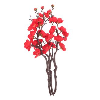 Valiclud 3stücke Künstliche Pflaumenblütenzweige Künstliche Pflaumenblütenstiele Aus Seide Für Vase Füllung Partydekoration Zweige Für Tägliche Heimdekoration