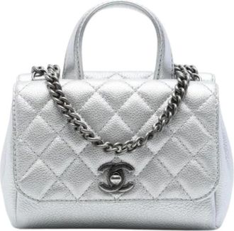 Chanel Sac Coco Handle Pre-owned - Femme - Pre-owned - Gris - Taille: ONE Size