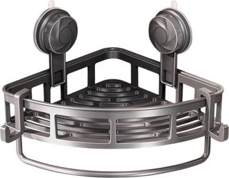 Generic Saugnapfregal - Badezimmerwandregal 13x5in, Werkzeugfreies Montagefach, Abnehmbarer Aufbewahrungskorb, Kein Bohrer Longtail - | Dusche Organisator Rac