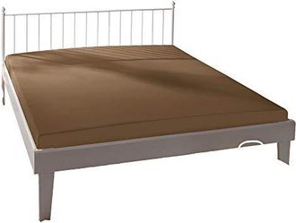 Bassetti Spannbettlaken Uni M6/579 Fango Baumwolle/Elastan, Maße: 140cm x 200cm, 160cm x 220cm, 9280400