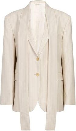 Acne Studios Blazer ray&eacute; &agrave; foulard assorti en laine