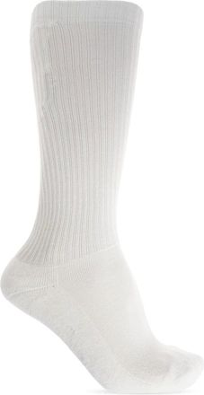Rick Owens Homme, Sous-v&ecirc;tements, Blanc, Taille: M Long Socks with Logo