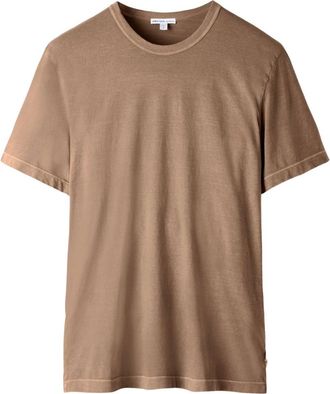 James Perse Homme, Tops, Brun, Taille: L Manches Courtes Col Rond