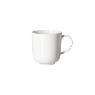 Ritzenhoff & Breker Volos Kaffeebecher, 400 ml, Klassischer Henkelbecher in moderner Formsprache, Skandinavisches Design, Steinzeug, Wei&szlig;