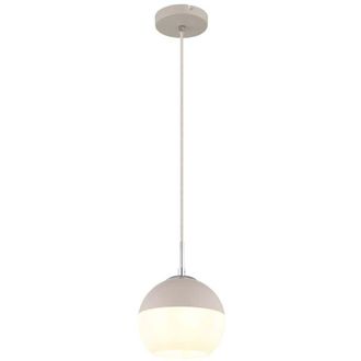 Globo Lighting Suspension, applique, plafonnier, m&eacute;tal, blanc, verre, couleur sable, H 120 cm