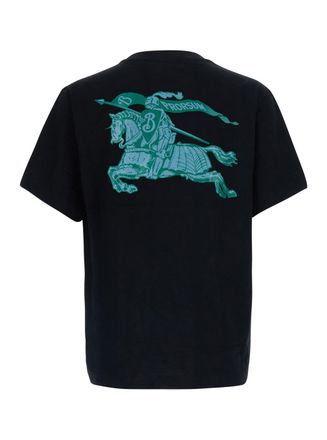 Burberry Mens T-Shirt Ryan Black Cotton T-Shirts And Polos