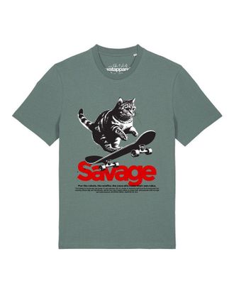 wat? Apparel T-Shirt Savage cat