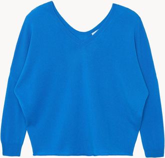 Kujten Pull cachemire col V danseuse oversize - Pull Pietra