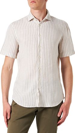 Seidensticker Mens Shaped Fit Kurzarm Hemd Shirt, Besch, 42