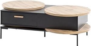 Schildmeyer Looks by Wolfgang Joop Couchtisch, Eiche Landhaus/schwarz, Holzwerkstoff, 128.2 x 76 x 41.1 cm, 701739