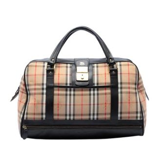 Burberry Sac de voyage Pre-owned en toile - Femme - Pre-owned - Beige - Taille: ONE Size