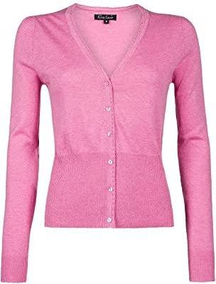 King Louie Cardigan Col V Cocoon Rosebloom - Rose - S