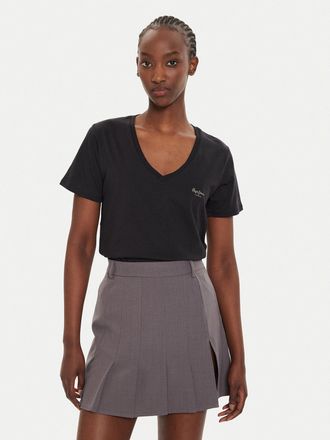 Pepe Jeans London T-Shirt Fiore PL505948 Schwarz Regular Fit