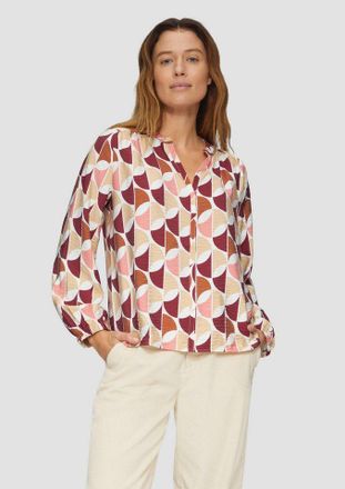 s.Oliver Langarmbluse Bluse Strukturierte Bluse aus Viskosemix