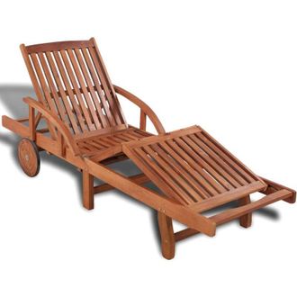 vidaXL Vidaxl - Transat de jardin en bois dacacia - Chaise longue r&eacute;glable 5 positions - Dimensions 200x68x30cm - Capacit&eacute; 110kg