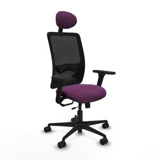 Piqueras y Crespo 24-Stunden-Stuhl Zulema mit 3D-Armen, h&ouml;henverstellbarer Lendenwirbelst&uuml;tze und festem Kopfteil, ausgestattet mit Syncro/Traslack und Schneideschaum, 