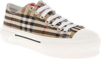 Burberry Womens Sneakers Vintage Check Beige Cotton Trainers