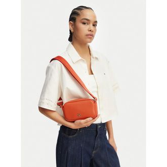 Tommy Hilfiger Handtasche Tommy Hilfiger Th Logotape Camera Bag AW0AW18741 Orange