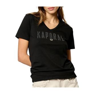 Kaporal Femme, Tops, Noir, Taille: 36 FR T-Shirt Manches Courtes
