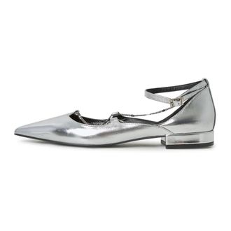 Cesare Gaspari Leder Ballerinas Clara - Silber - - Shoes - Damen - Grau - 39 EU