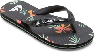 Quiksilver Herren Molokai Art Sandale, Black/Orange/Green, 37 EU