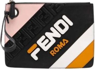 Fendi Sac pochette en cuir Pre-owned - Femme - Pre-owned - Multicolore - Taille: ONE Size
