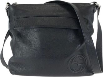 Gucci Sac bandouli&egrave;re en cuir Pre-owned - Homme - Pre-owned - Noir - Taille: ONE Size