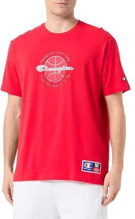 Champion Legacy Modern Basket - S/S Crewneck T-Shirt, Rouge, Medium Hommes