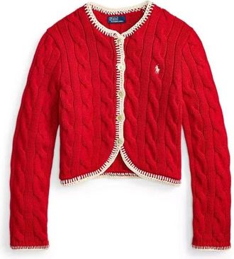 Polo Ralph Lauren Femme, Pulls, Rouge, Taille: 40 FR Vesta Cardigan