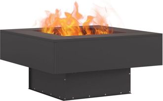 vidaXL Feuerstelle Schwarz 80 x 80 x 40 cm Stahl vidaXL