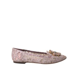 Dolce & Gabbana Kristallverzierte Ballettflats Rosa - - Shoes - Damen - Rosa - 35 1/2 EU