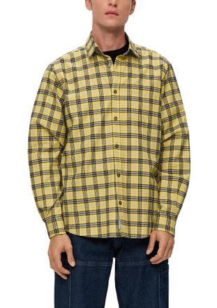 s.Oliver Herren Hemd Langarm, Regular Fit Yellow M