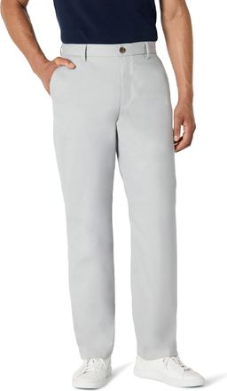 Amazon Essentials Herren Knitterfreie Flatfront-Chinohose in klassischer Passform (erhältlich in Übergröße), Grau, 36W / 34L