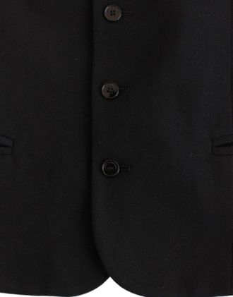 Costume National Mens Black Wool Blend Casual Vest Polyester Clothing
