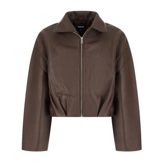 Rotate Rotate Birger Christensen, Femme, Vestes, Brun, Taille: 38 FR Vestes en cuir