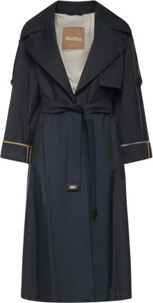 Max Mara Femme, Manteaux, Bleu, Taille: 36 FR MtcUtrench Trench Coat